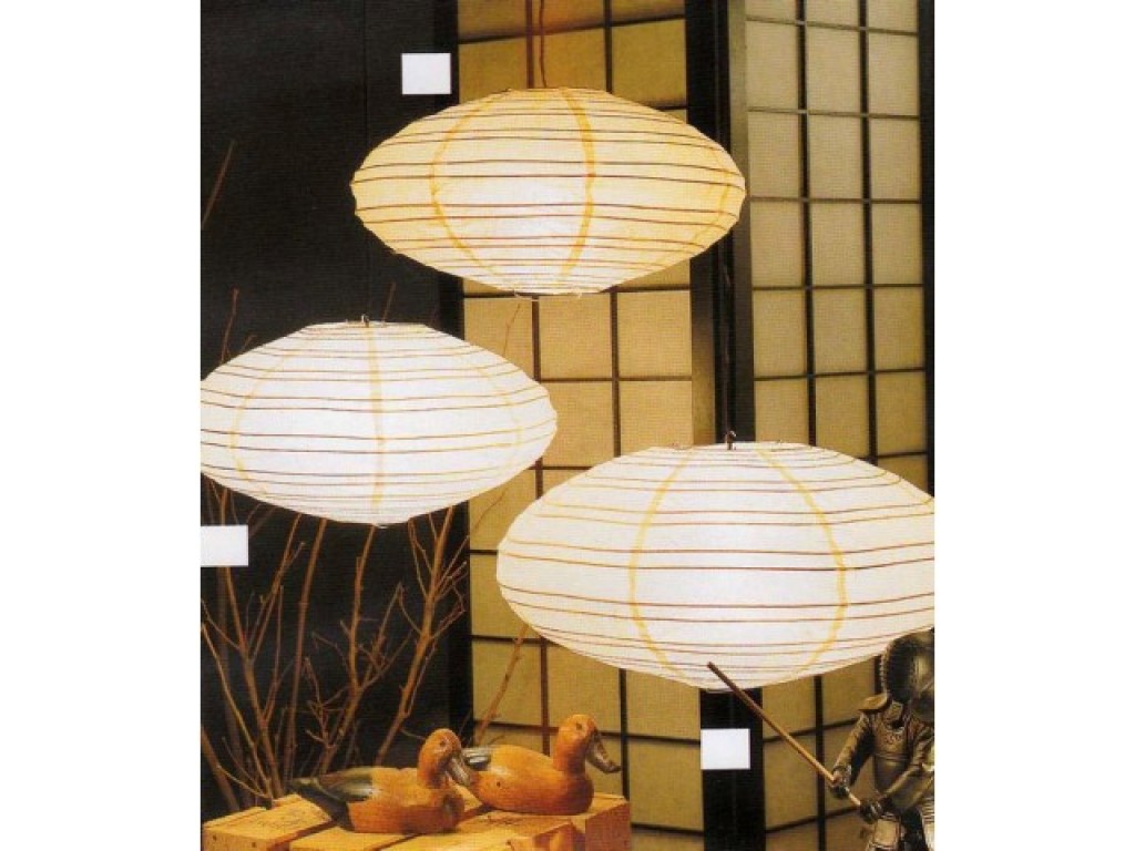 Rispapirlampe XL - oval Ø56cm | Japanske Danmark
